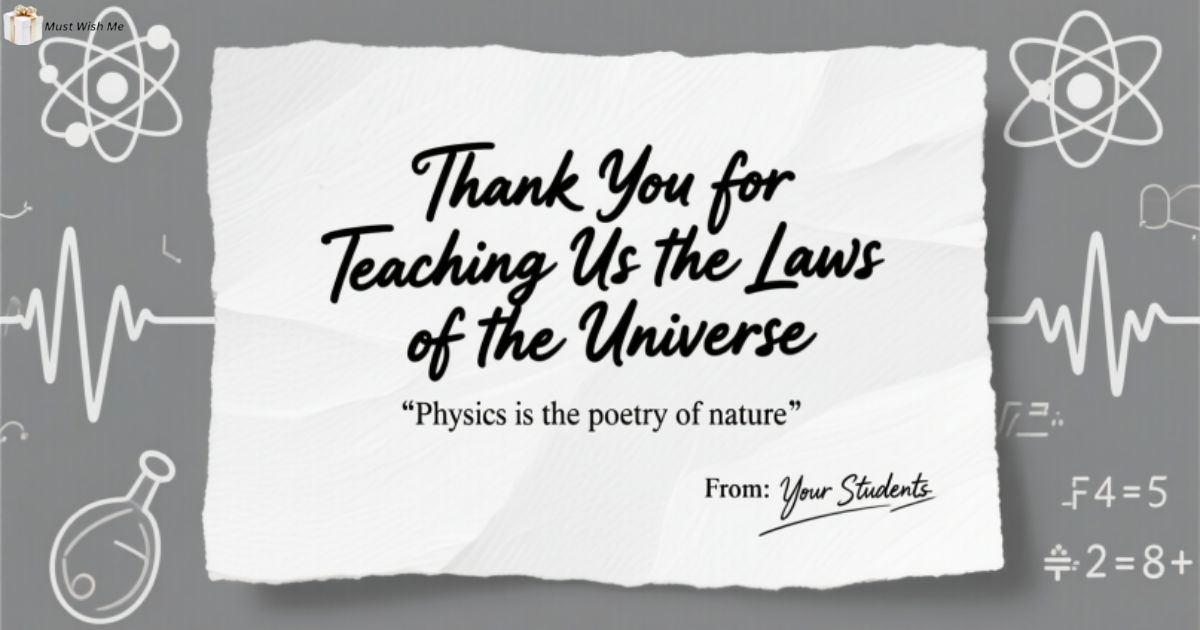 Teachers Day Wishes for Physics Teacher